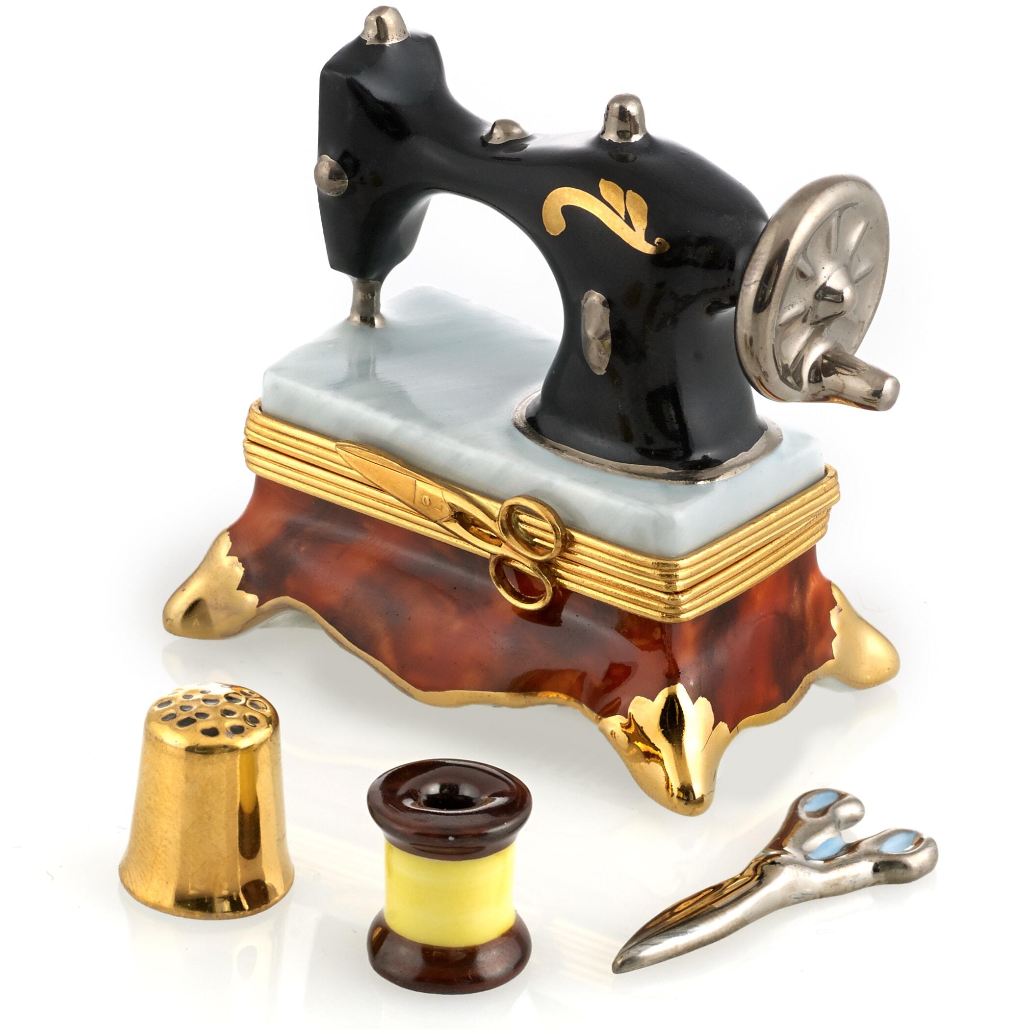 Sewing Machine Limoges Box