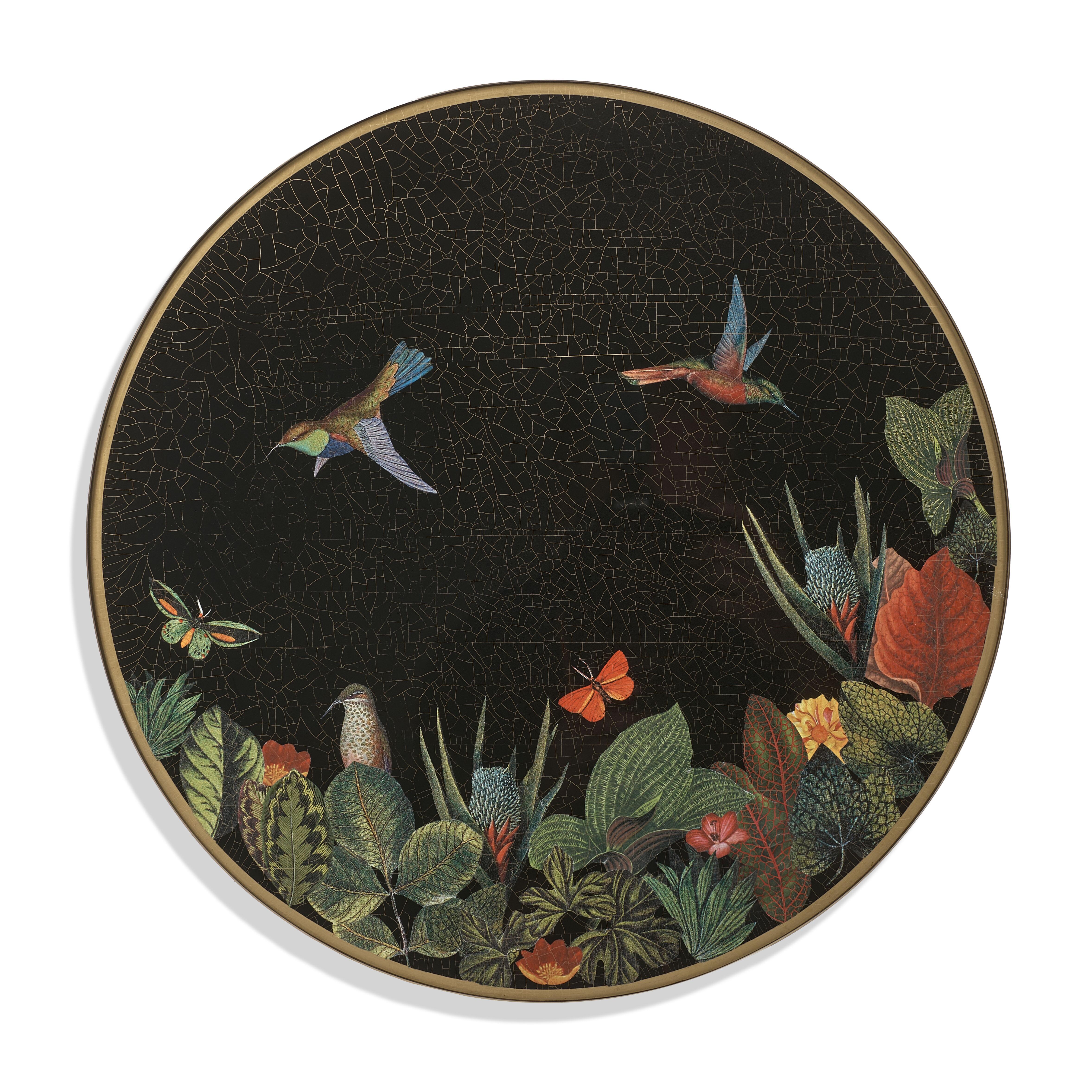 Hummingbirds Centerpiece, Black