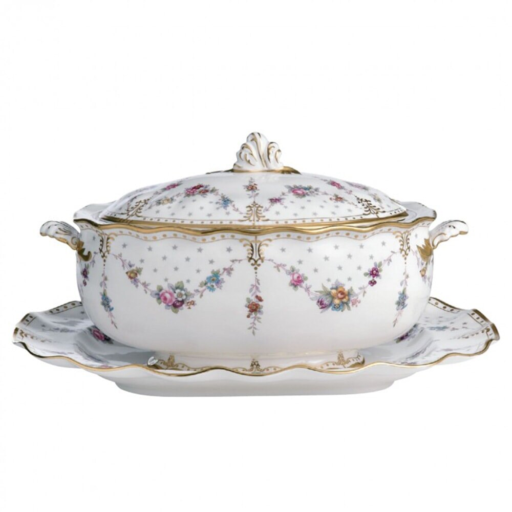 Royal Crown Derby Royal Antoinette Soup Tureen & Cover
