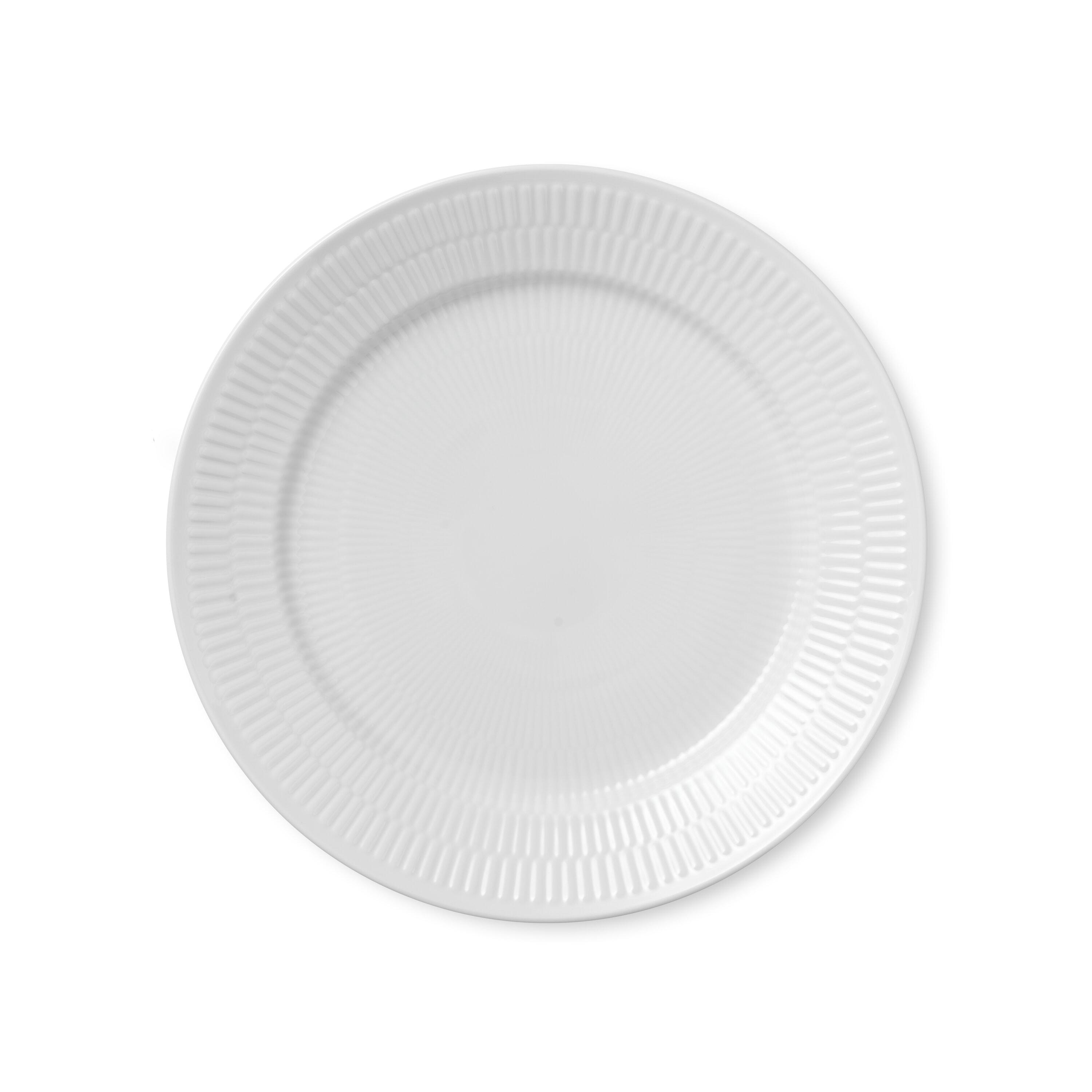 White Fluted Plate