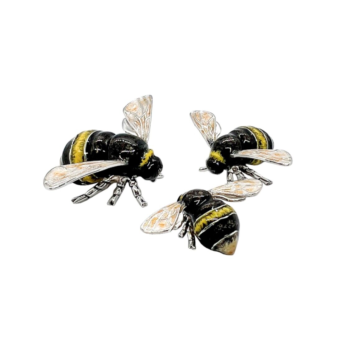 Sterling Silver Bumble Bee Trio