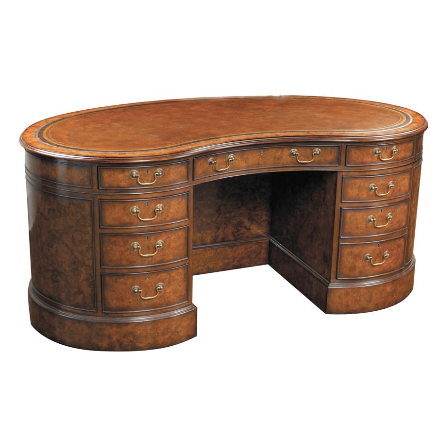 Nelson Walnut Kidney Desk