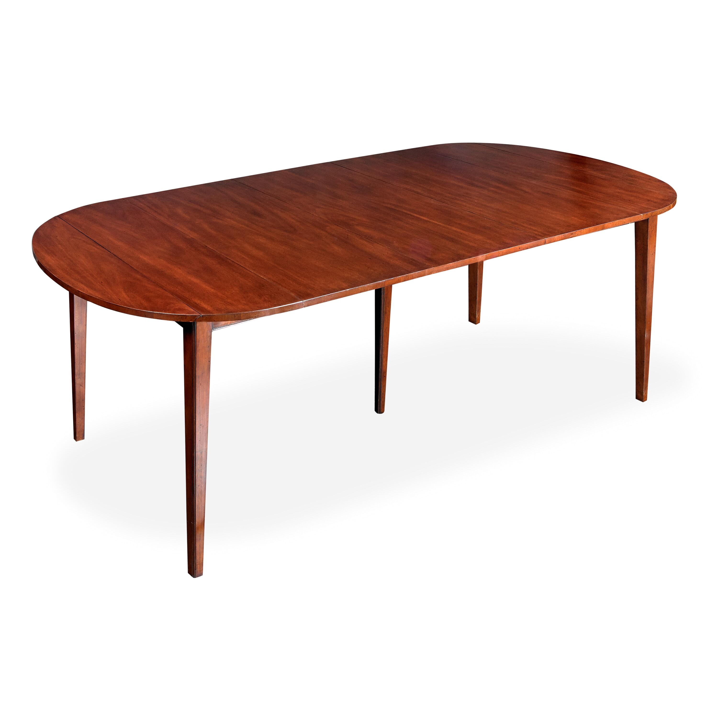 Drop-Leaf Mahogany Extension Dining Table