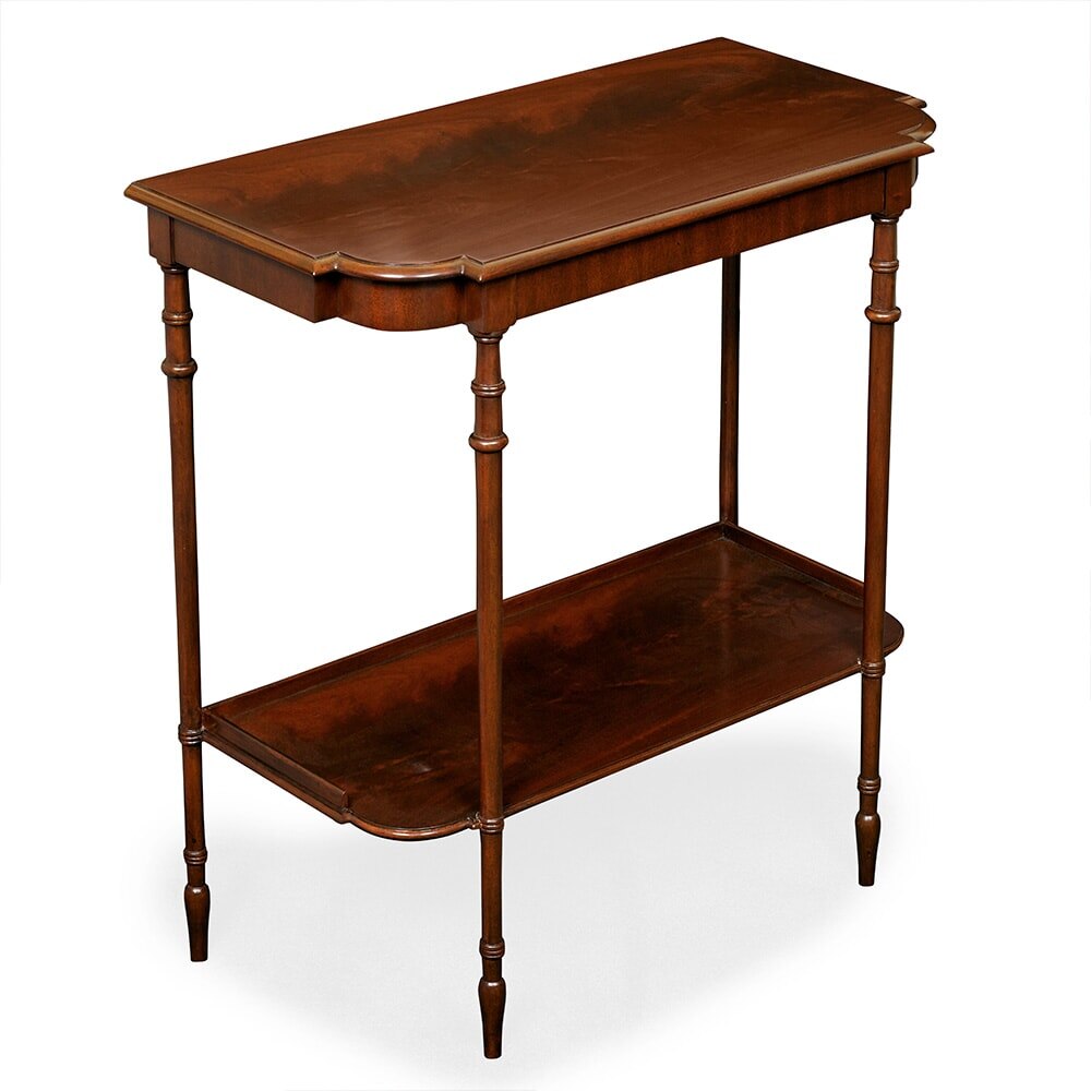 Two-Tier Mahogany Console Table