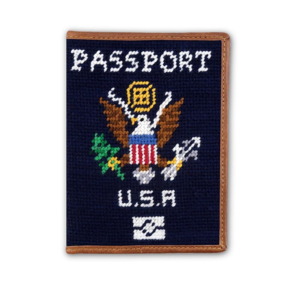 US Passport Needlepoint Passport Case