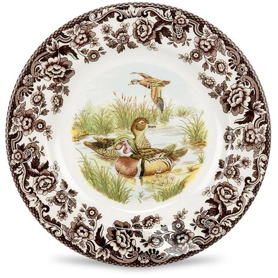 Spode Woodland Bird Salad Plate, Wood Duck