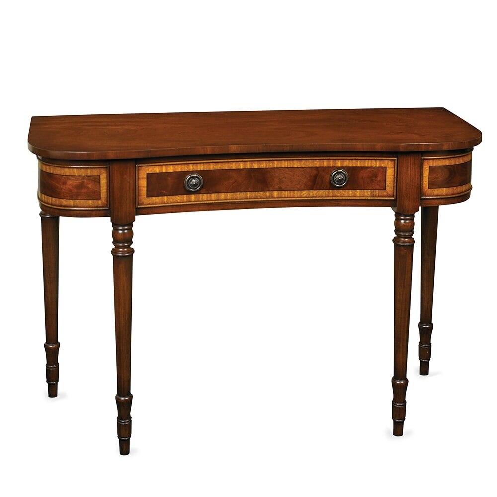 Mahogany Concave Bow Console Table