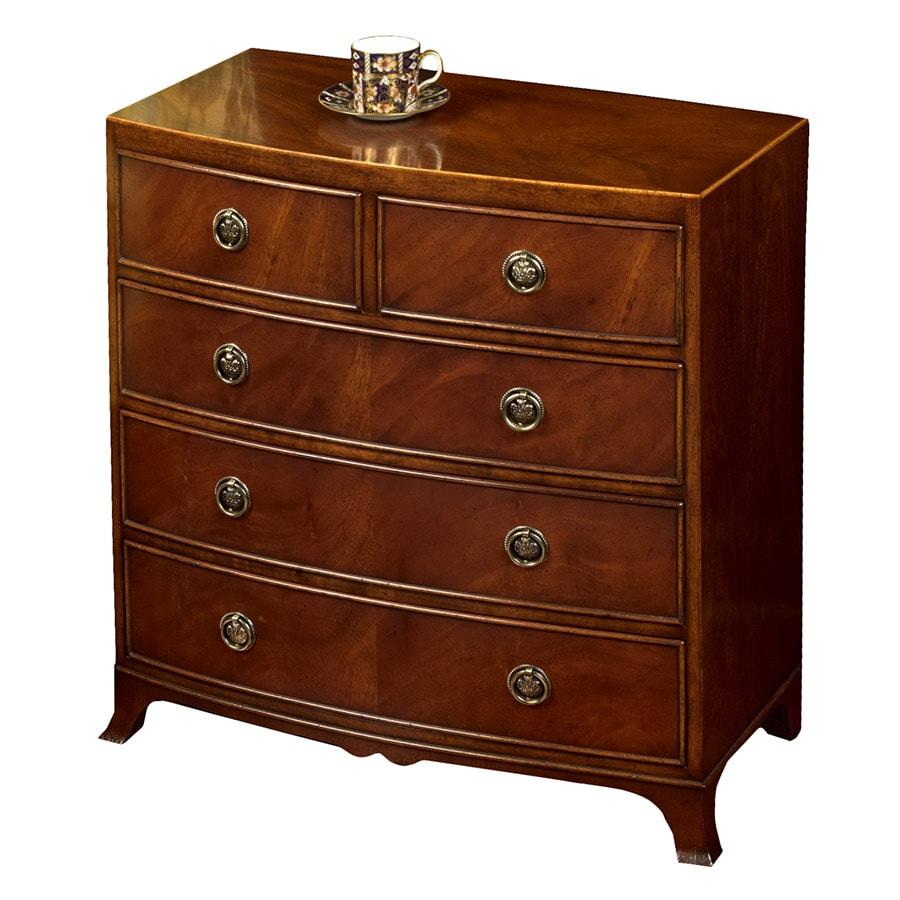 Mahogany Small Chairside Bow Chest