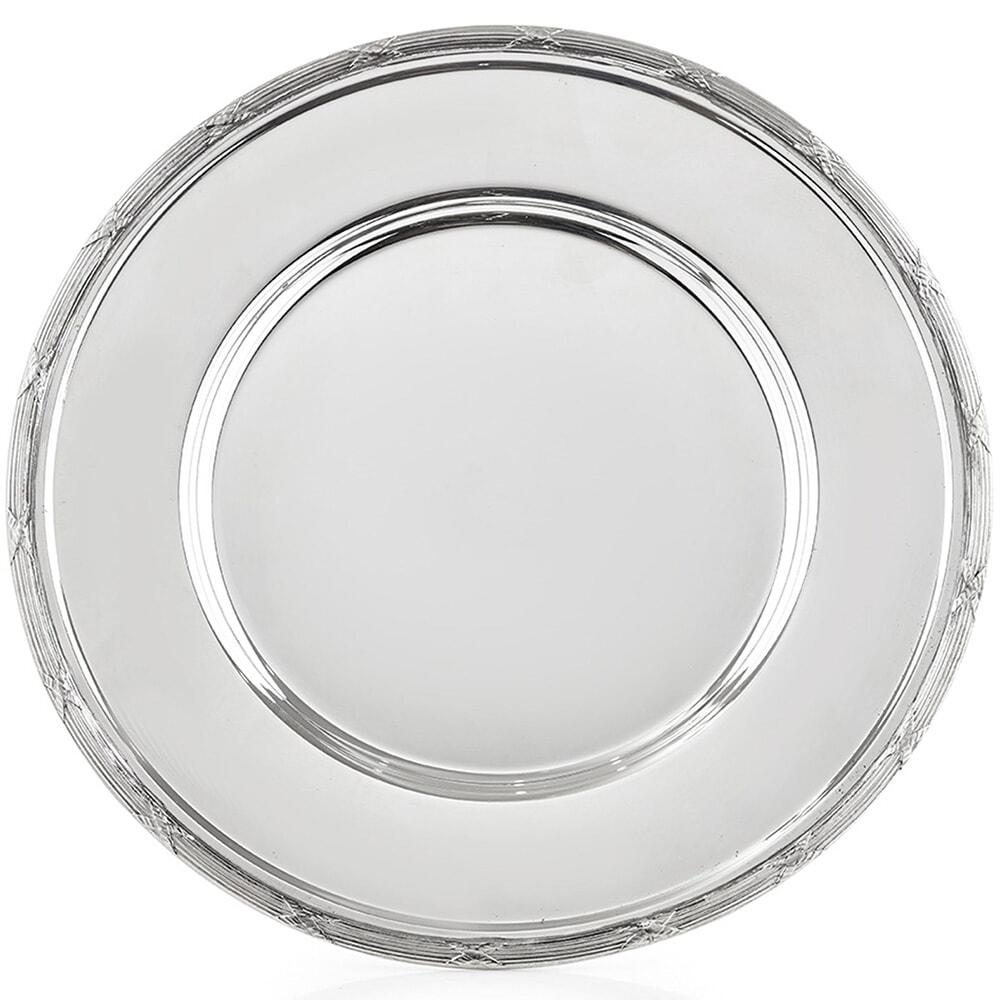 Ribbon & Reed Silverplated Charger / Presentation Plate