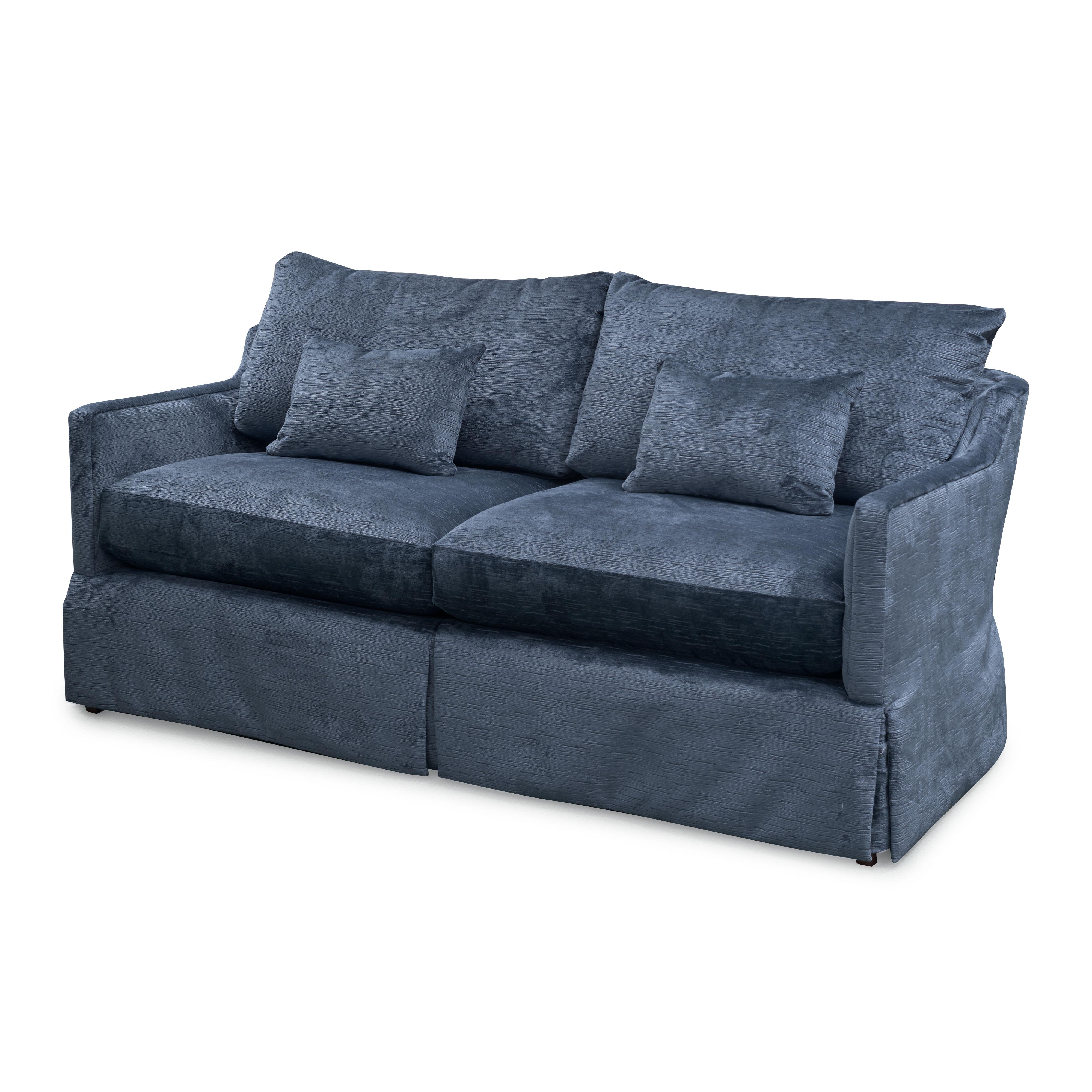 Blake Upholstered Mini Sofa, Lapis