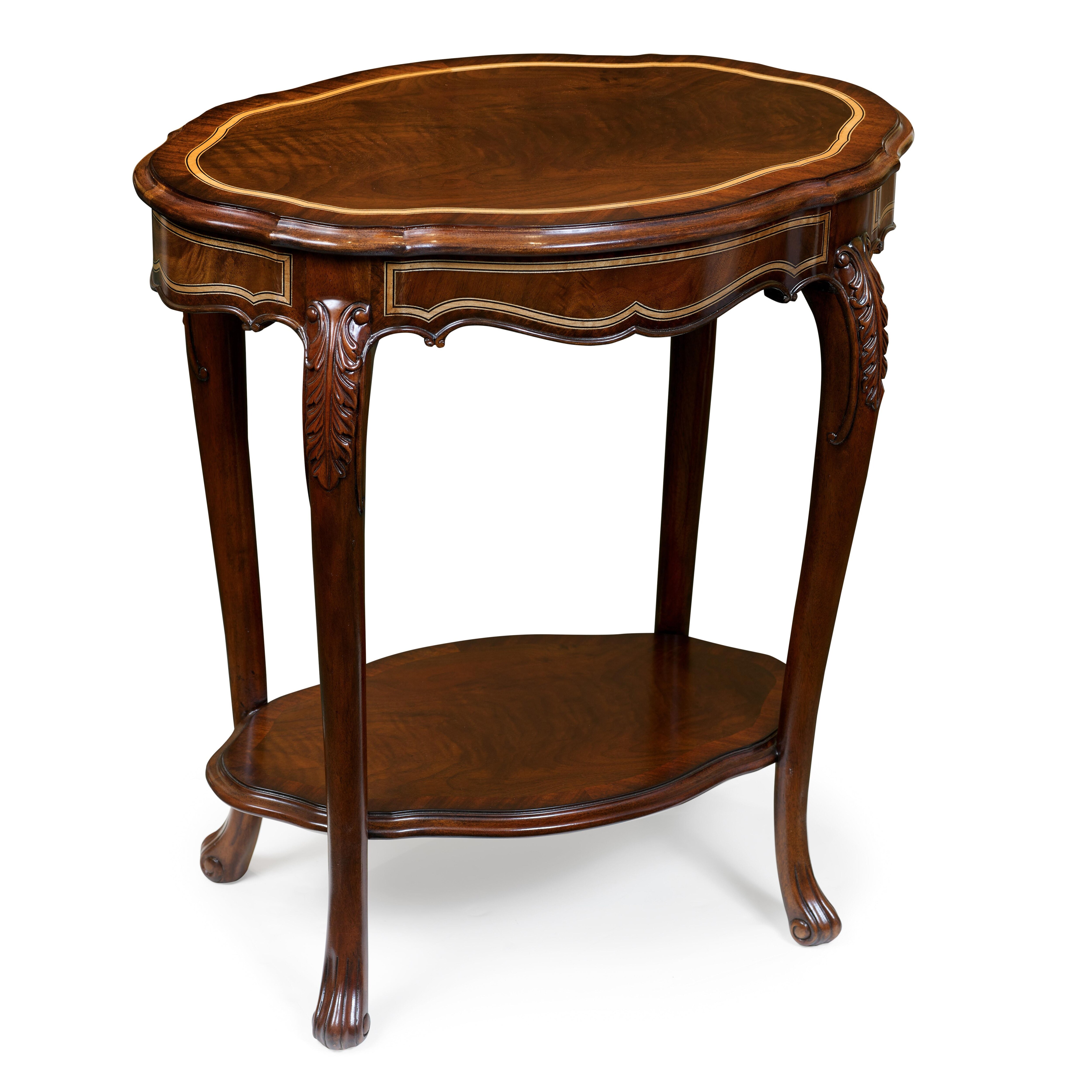 Walnut Oval Millard Accent Table