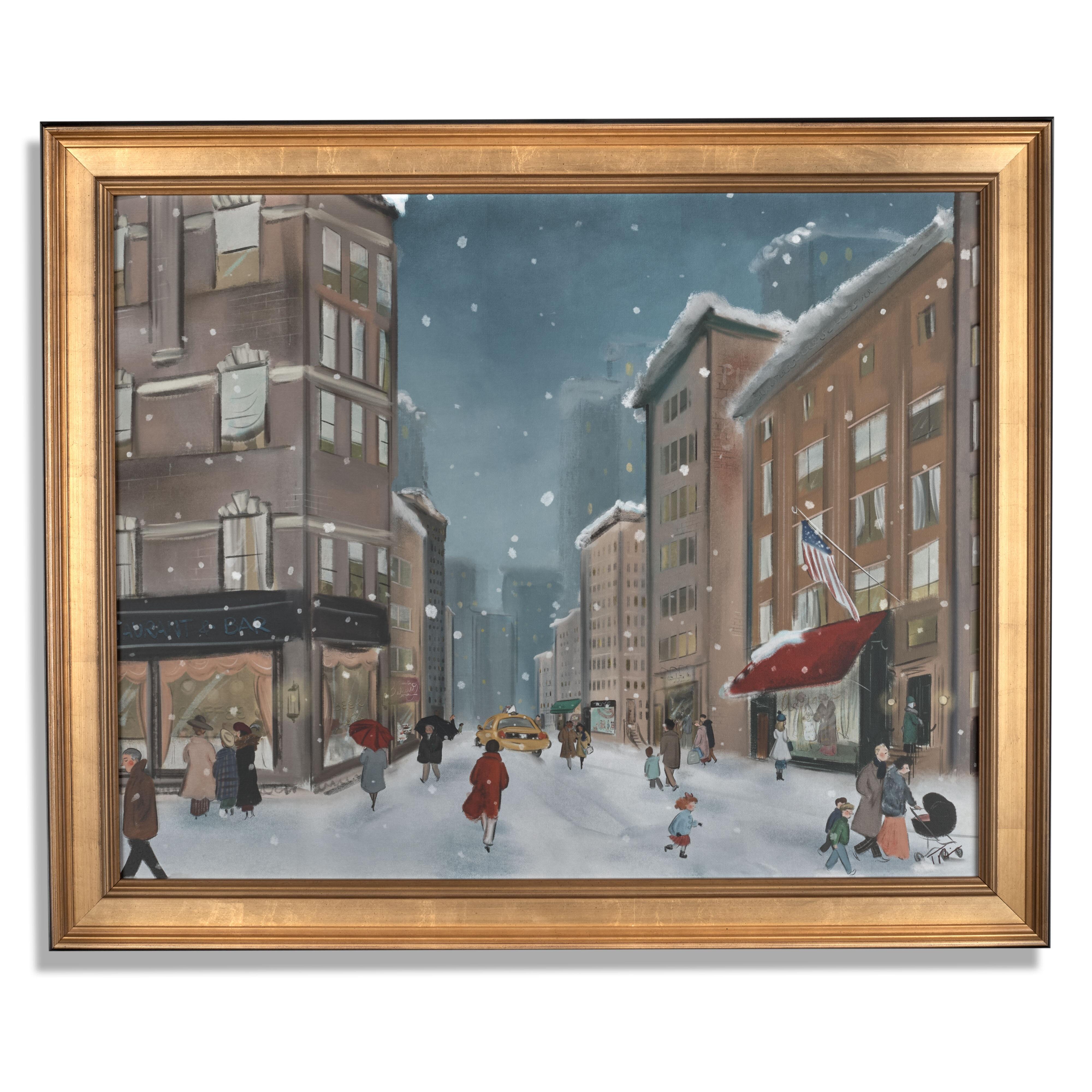 Tug Rice Winter in NYC I Taxi Giclee
