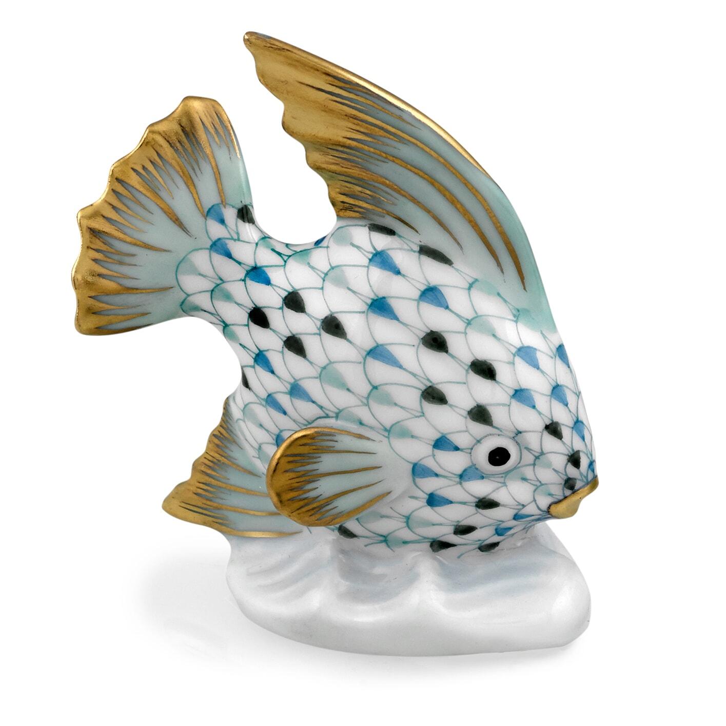 Herend Fish Table Ornament, Tri-Color Aquatic