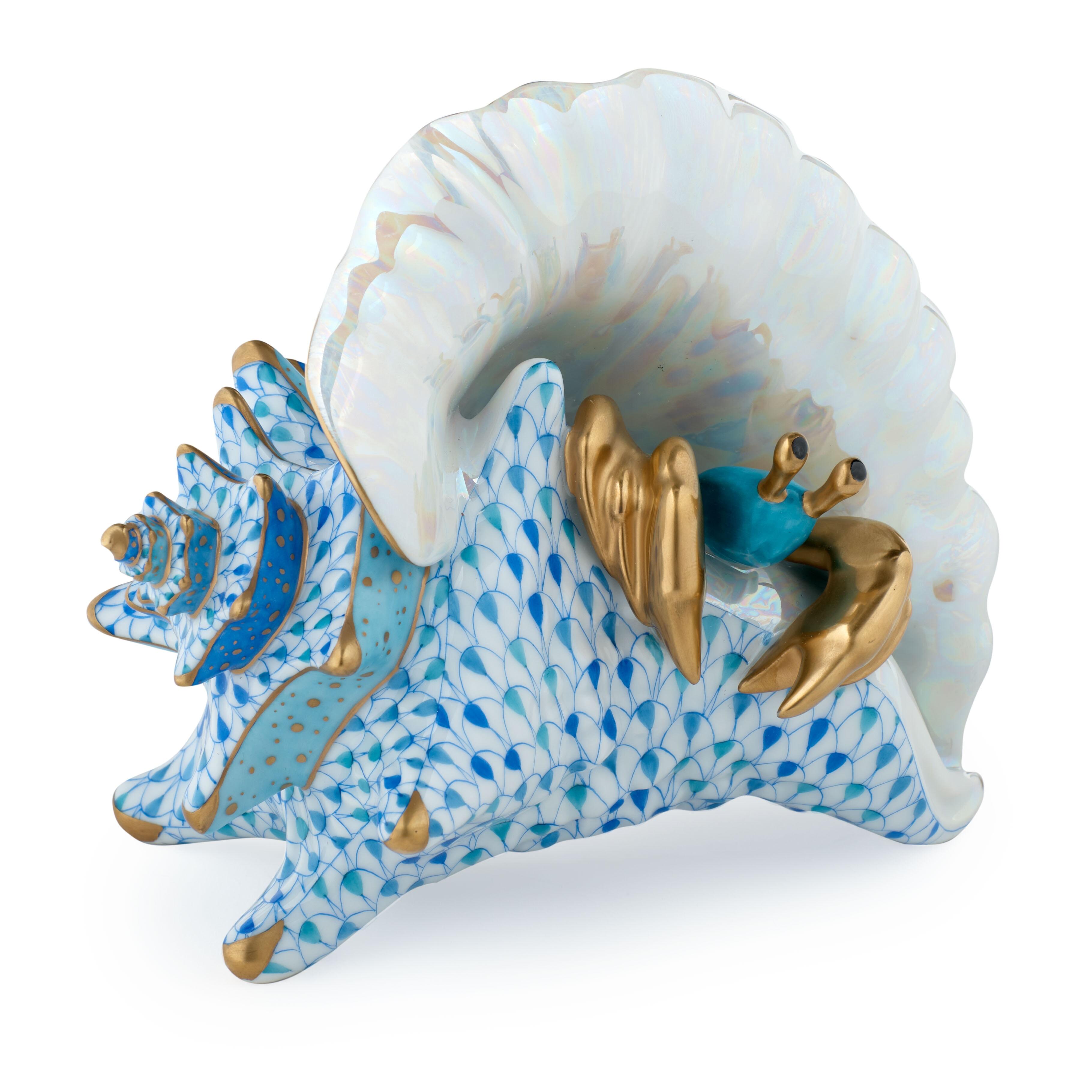 Herend Reserve Conch Shell with Crab